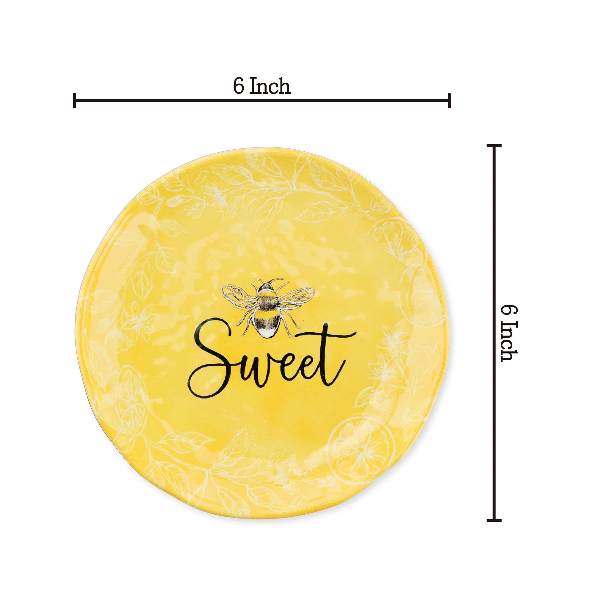 Snapklik.com : UPware Sweet Bee Melamine Round Dessert Plates