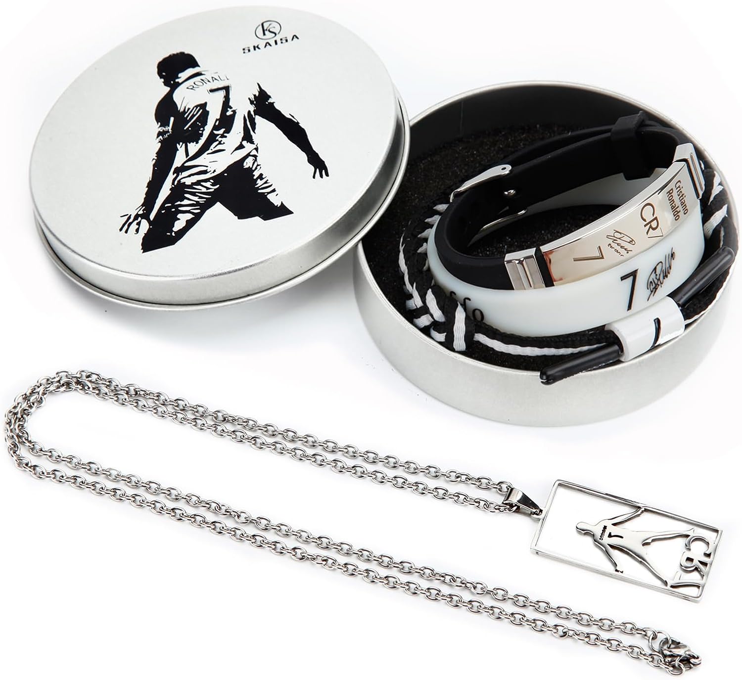 Amazon.com : Skaisa Set of 4 Ronaldo Stuff, Ronaldo Necklace, Signature ...