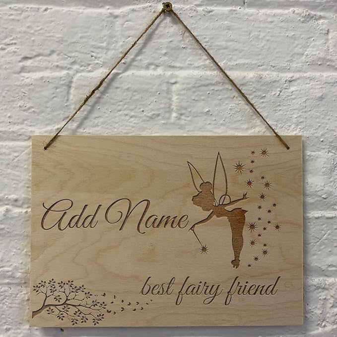 Cutncraft Designs Personalised Fairy Tinkerbell Sign Custom Hanging ...
