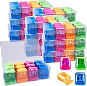 120 Pack Pencil Sharpeners Bulk, Mini Colored Manual Pencil Sharpener ...