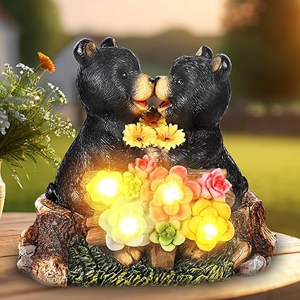 Amazon.com: YHSOLAR Solar Bear Garden Statues,Waterprrof Bear Outdoor ...