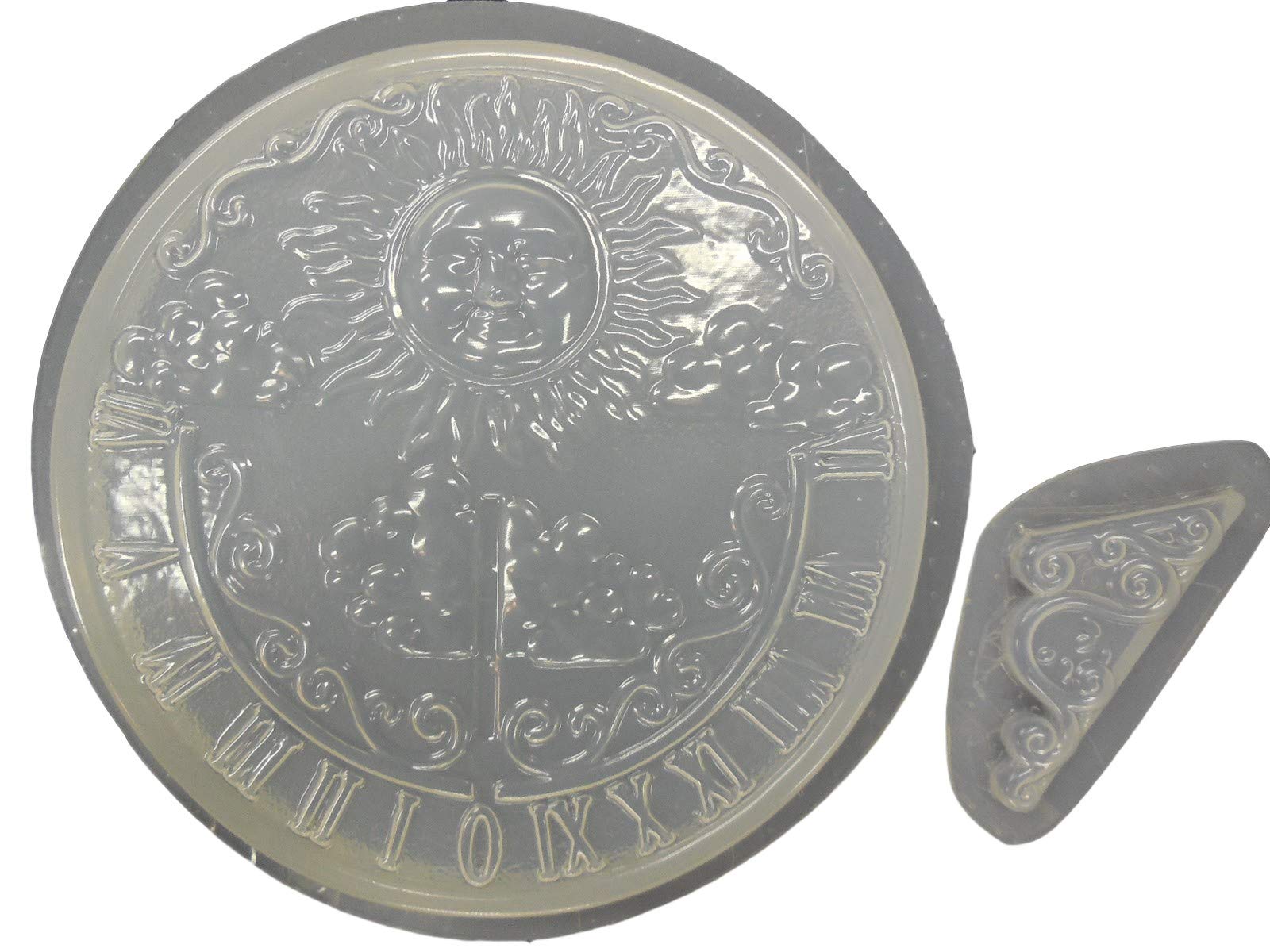 Amazon.com: Sun & Cloud Sundial Plaque Plastic Craft Mold to use with ...