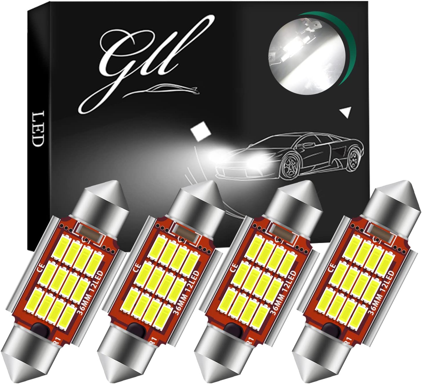 Live-wire-direct Bright White 16 SMD LED Car Interior Festoon Dome ...