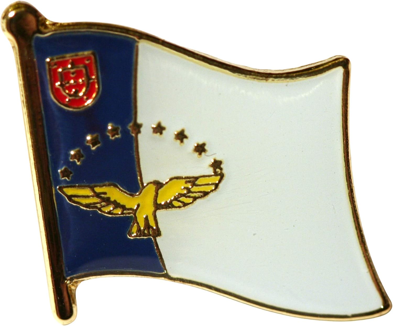The Azores Flag Pin Badge : Amazon.co.uk: Fashion