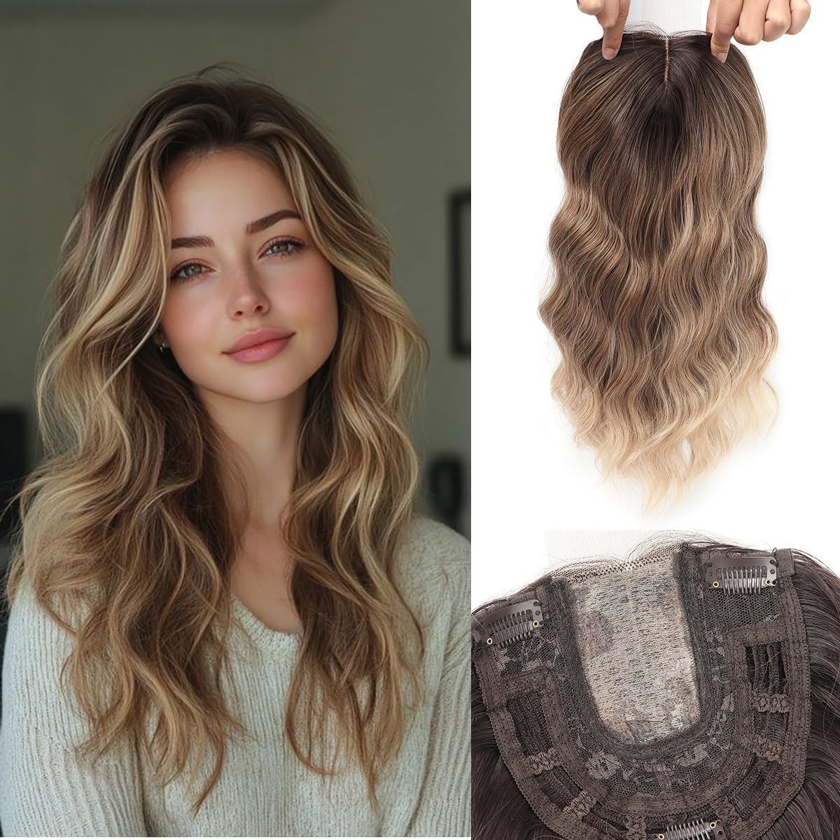 Amazon.com : Lumhun 16Inch Hair Toppers for Women with Thinning Hair ...