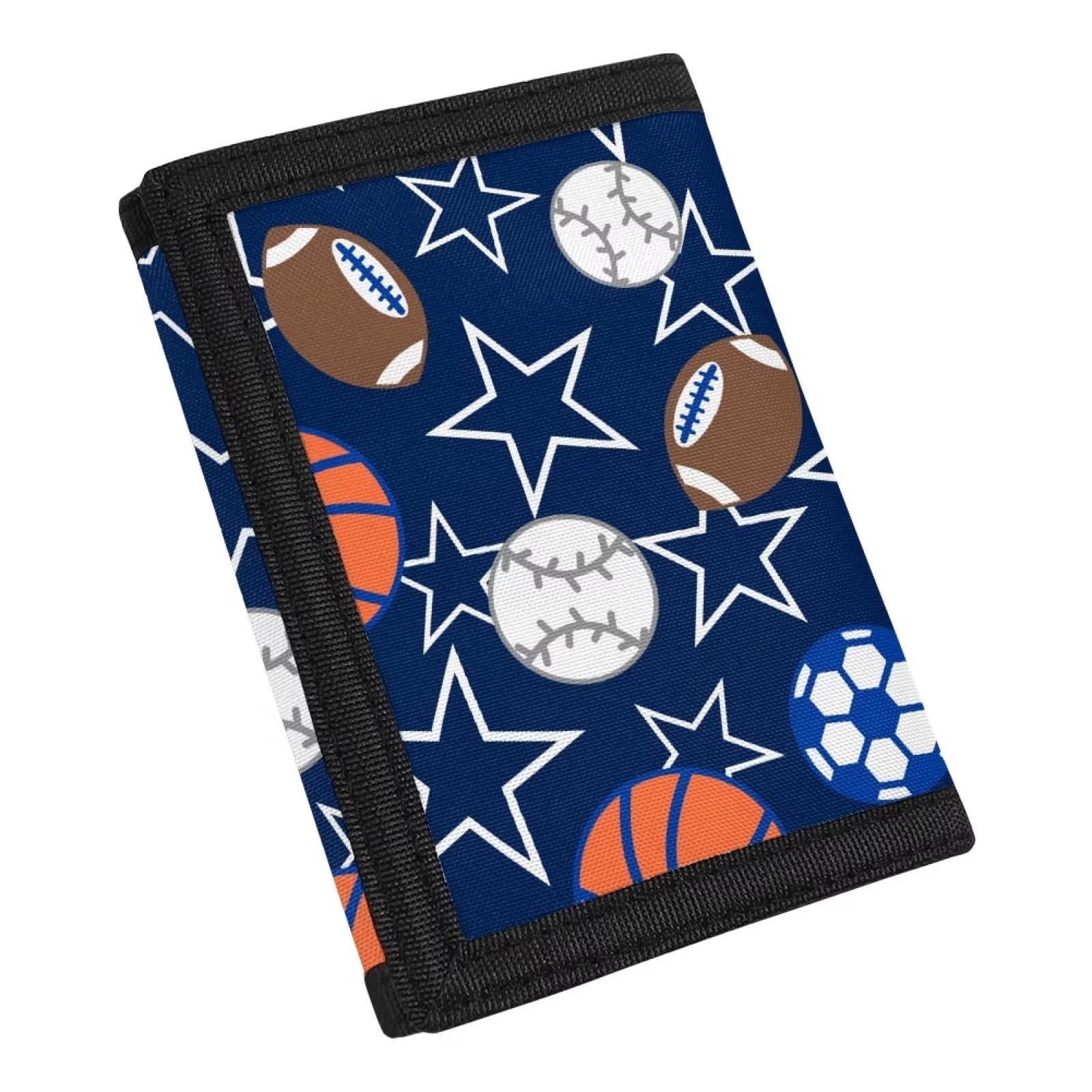 Amazon.com: Cozeyat Trifold Canvas Outdoor Sports Wallet for Kids ...