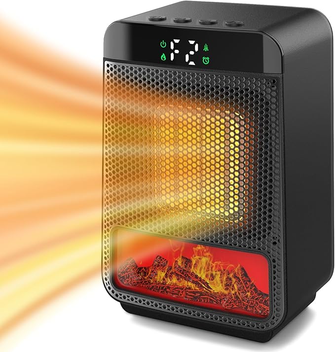 Amazon.com: Mini Electric Fireplace Heater for Indoor Use,1500W Small ...