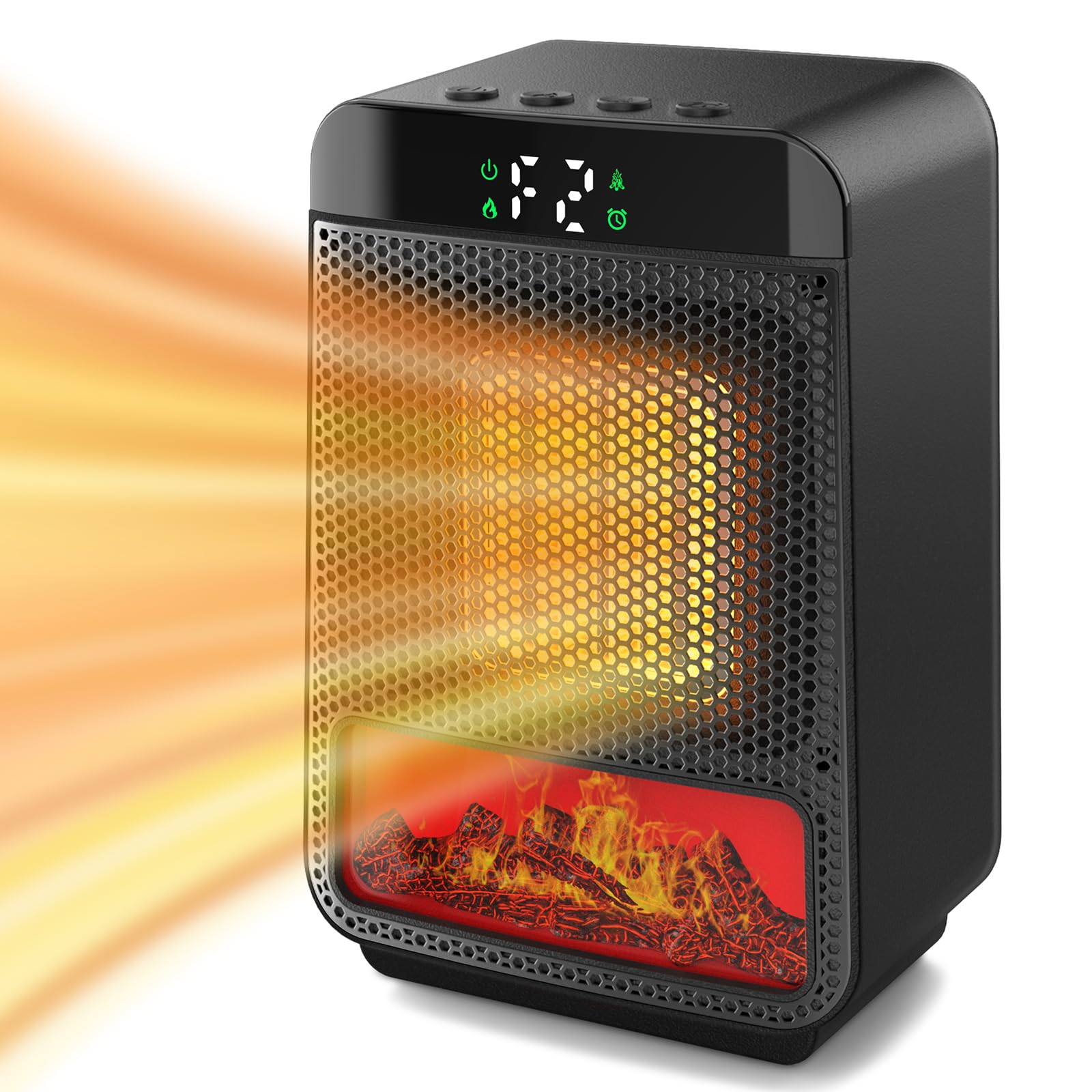 Amazon.com: Mini Electric Fireplace Heater for Indoor Use,1500W Small ...