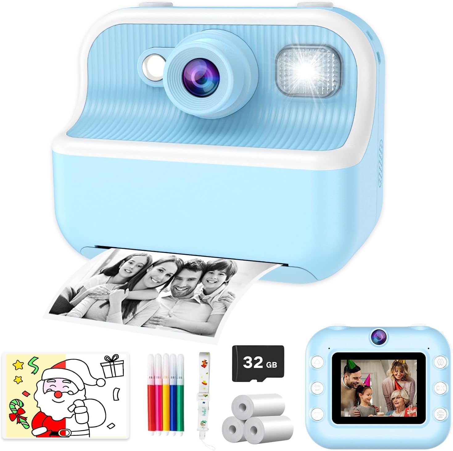 Amazon.com: Yosfeng Instant Print Camera for Kids - Christmas Birthday ...