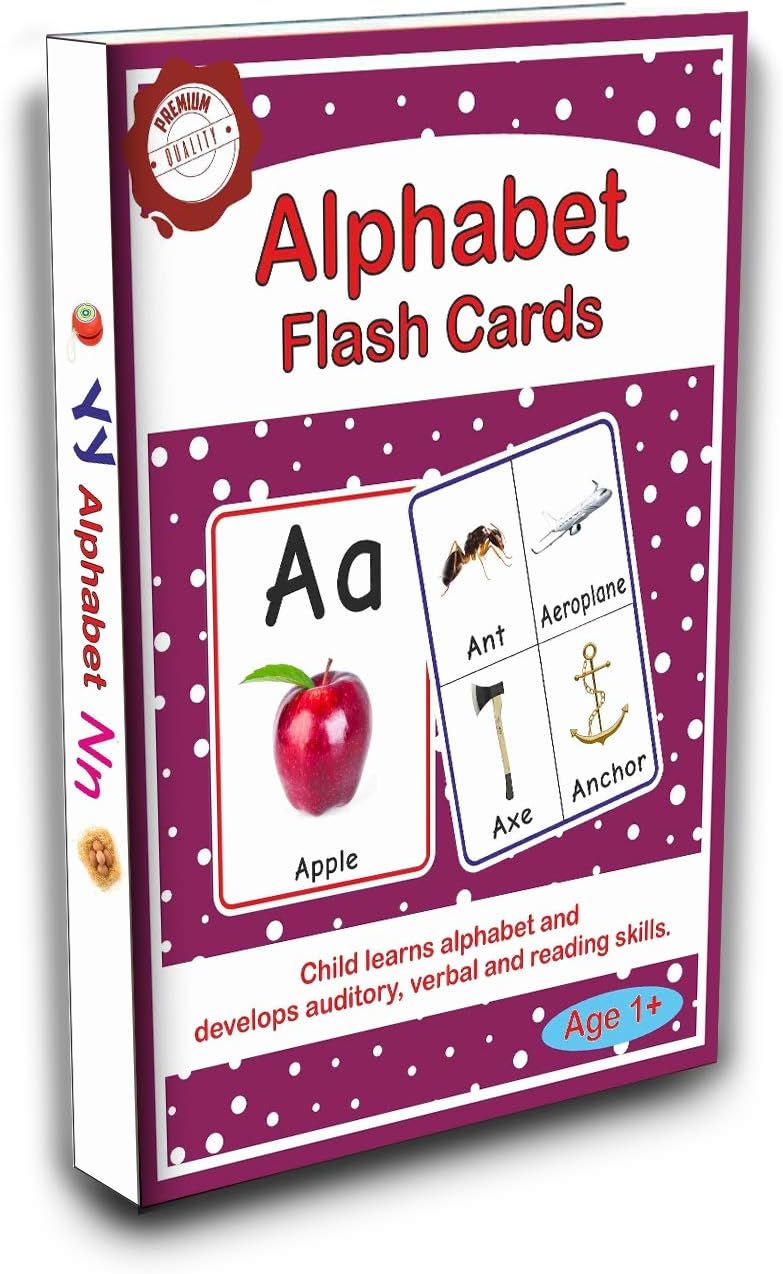 Buy Flash Cards - Set of 6 Flash Cards for Kids - Alphabet, Numbers ...