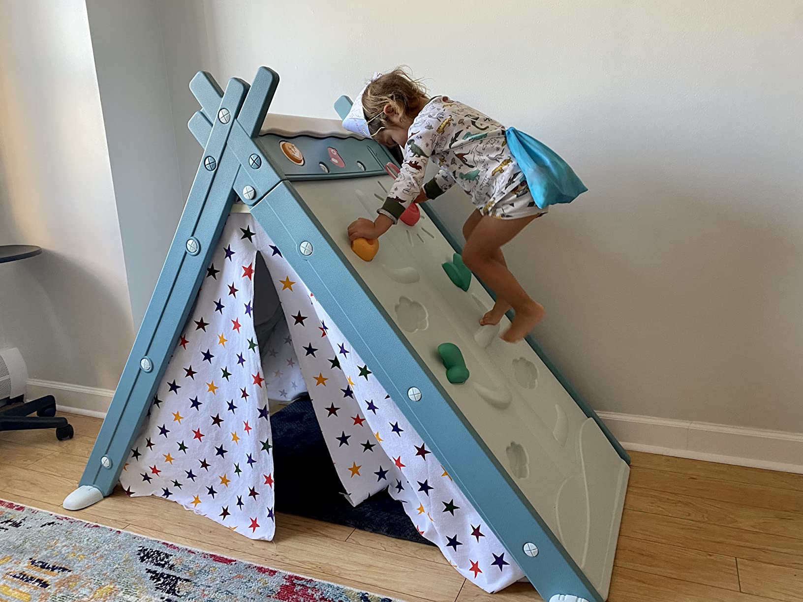 $27/mo - Finance Merax Foldable Triangle Climber, 4-in-1 Kids Hideaway ...