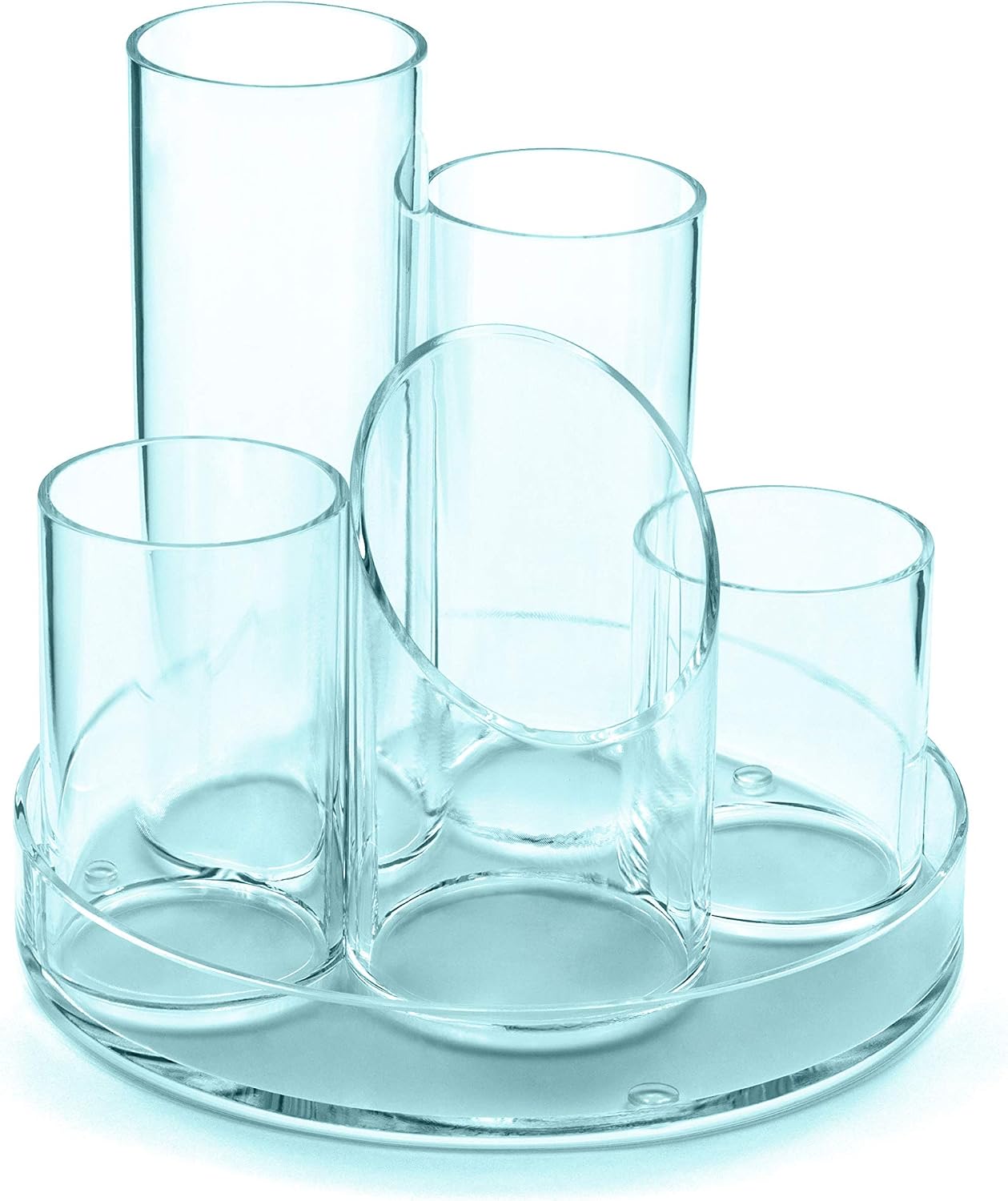 Amazon.com : OSCO Glass-Look Acrylic 5 Tube Pen Pot : Office Products