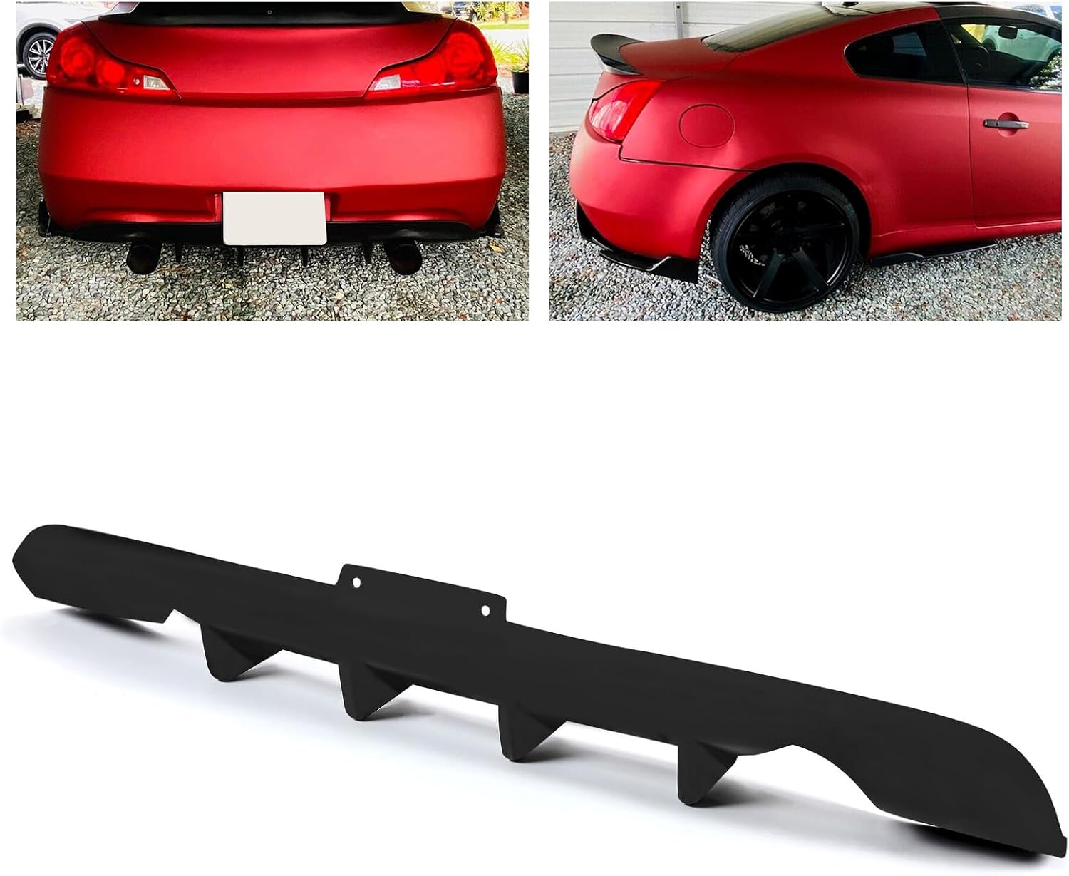 Amazon.com: HECASA Rear Bumper Diffuser Compatible with 2003-2007 ...