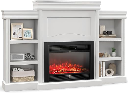 Amazon.com: Giantex 70" Electric Fireplace TV Stand, 1500W Electric ...