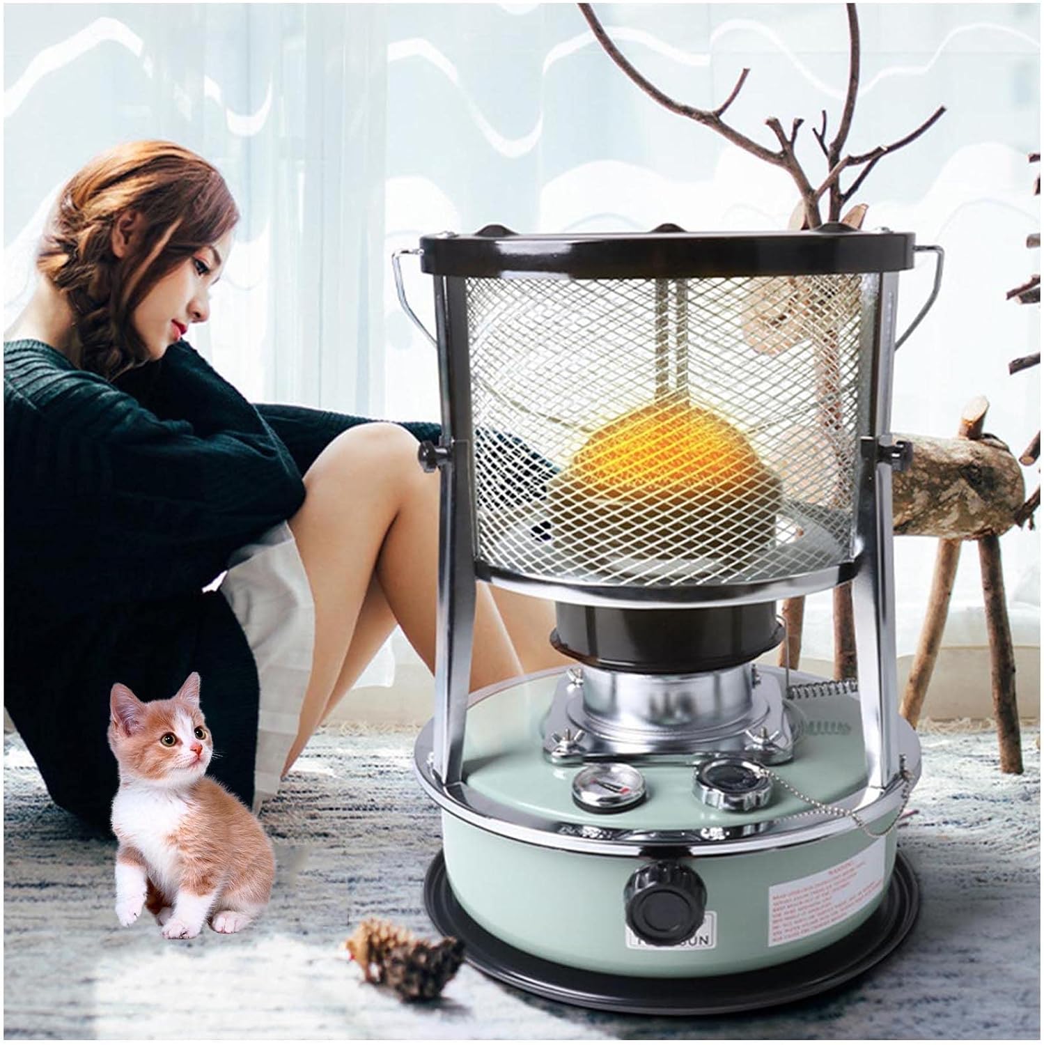 Amazon.com: KARAOT Kerosene Stove Heater, Camping Wick Heater Kerosene ...