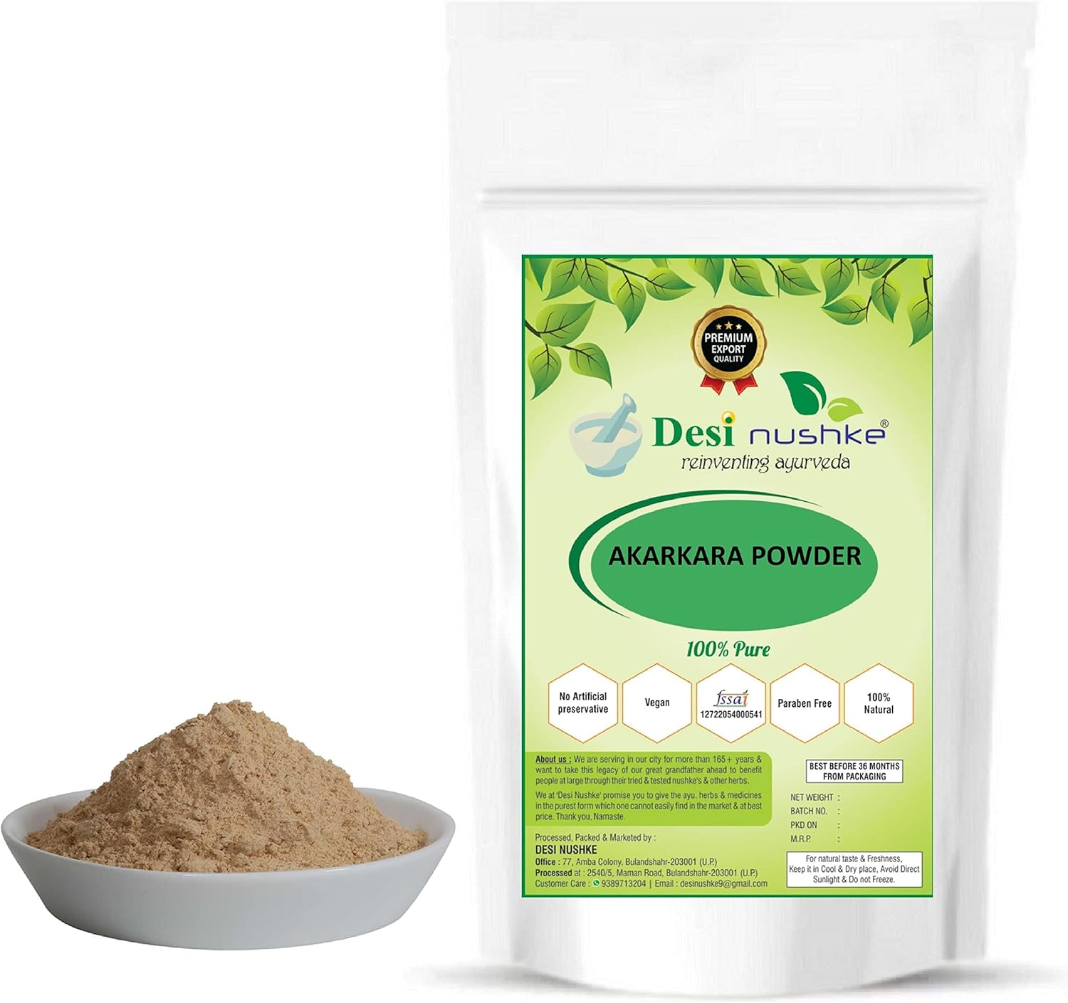 Amazon.com: DESI NUSHKE Pellitory Root Powder | 3.52 Oz | Akarkara Root ...