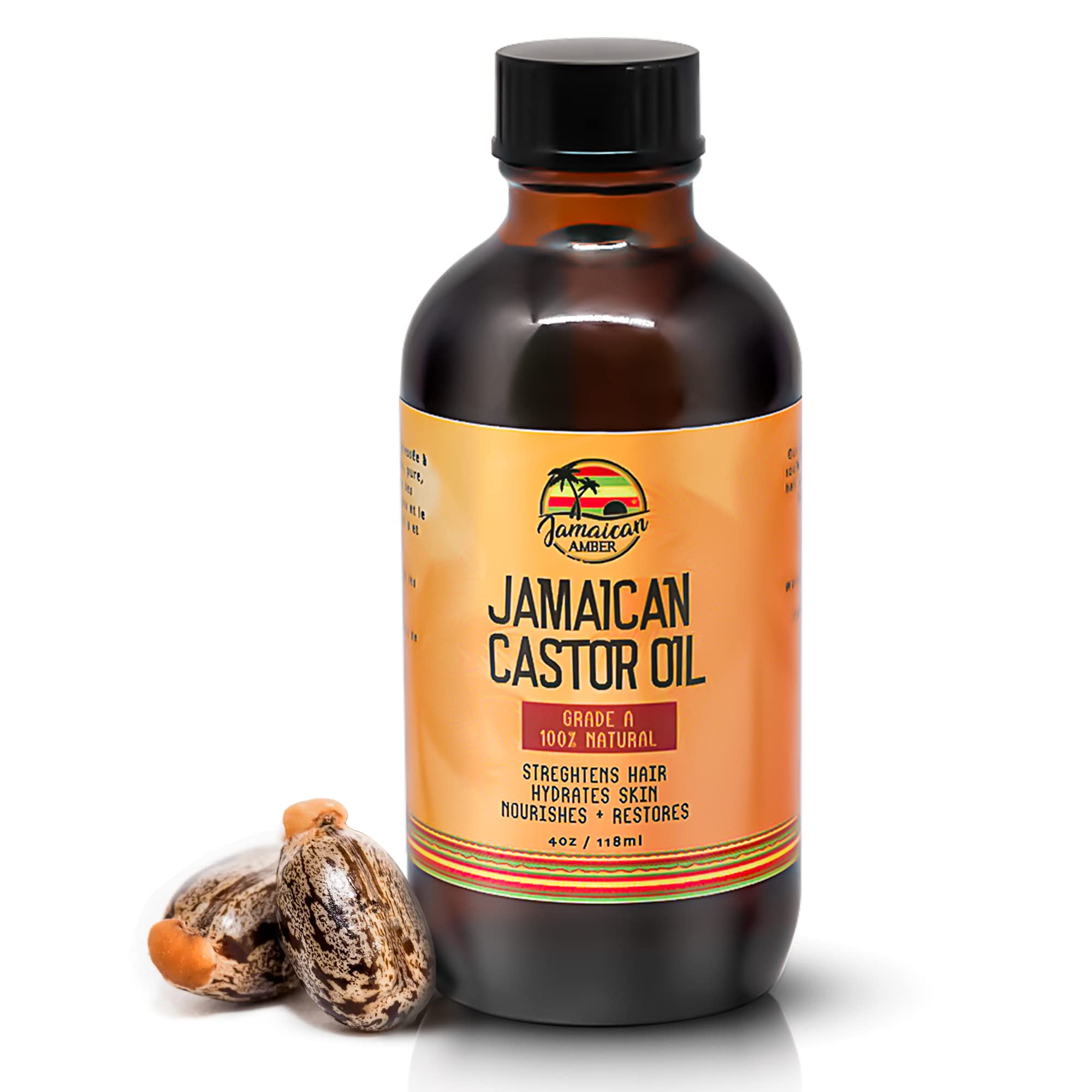 Organic Jamaican Castor Oil - 4 fl oz / 118 ml - Cold Pressed, For Hair ...