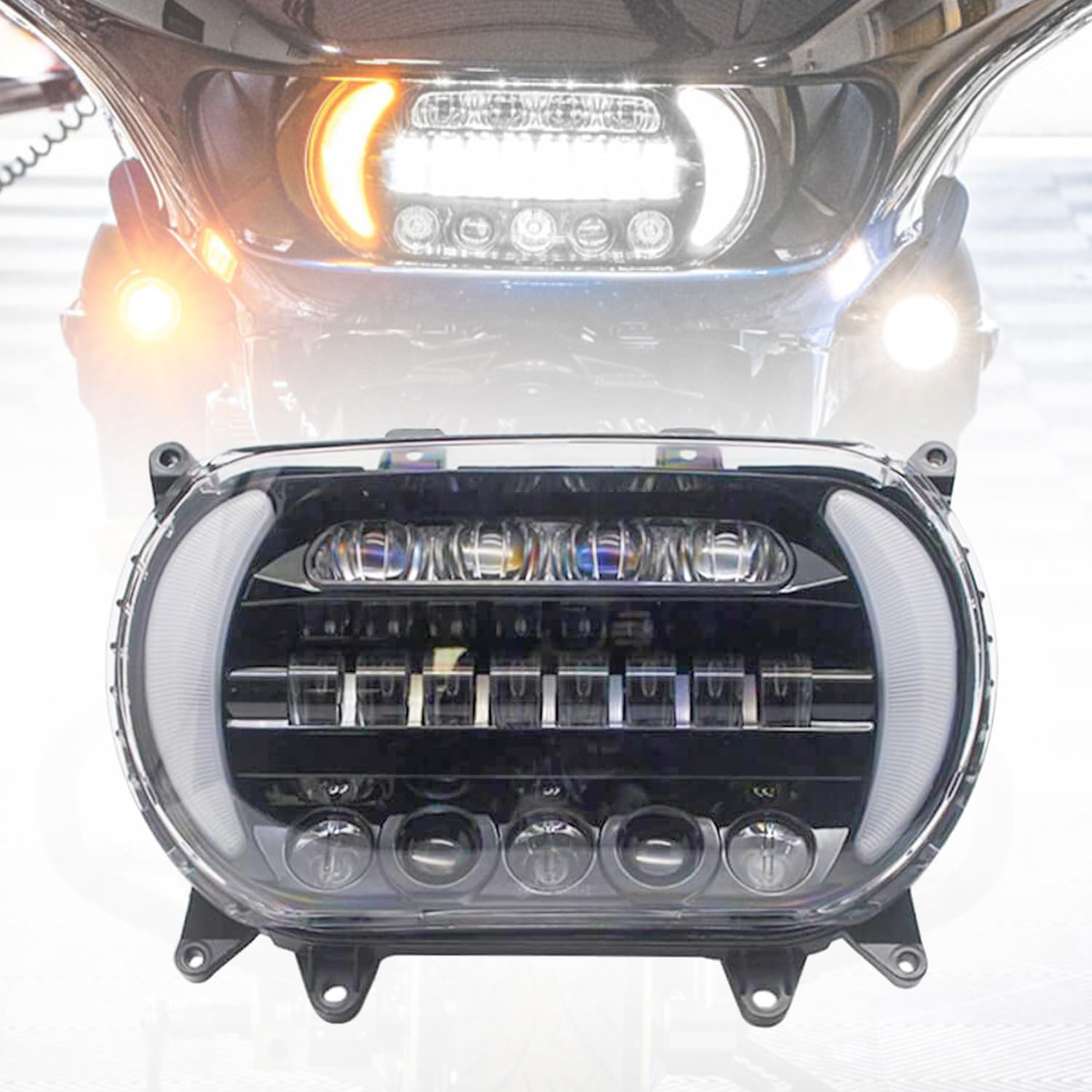 Amazon.com: High-Performance LED Headlight for Harley Davidson Road ...
