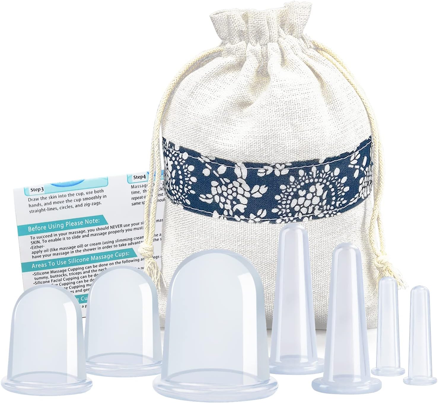 Amazon.com: MAFLY Cupping Therapy Sets 7Pcs Silicone Anti Cellulite Cup ...