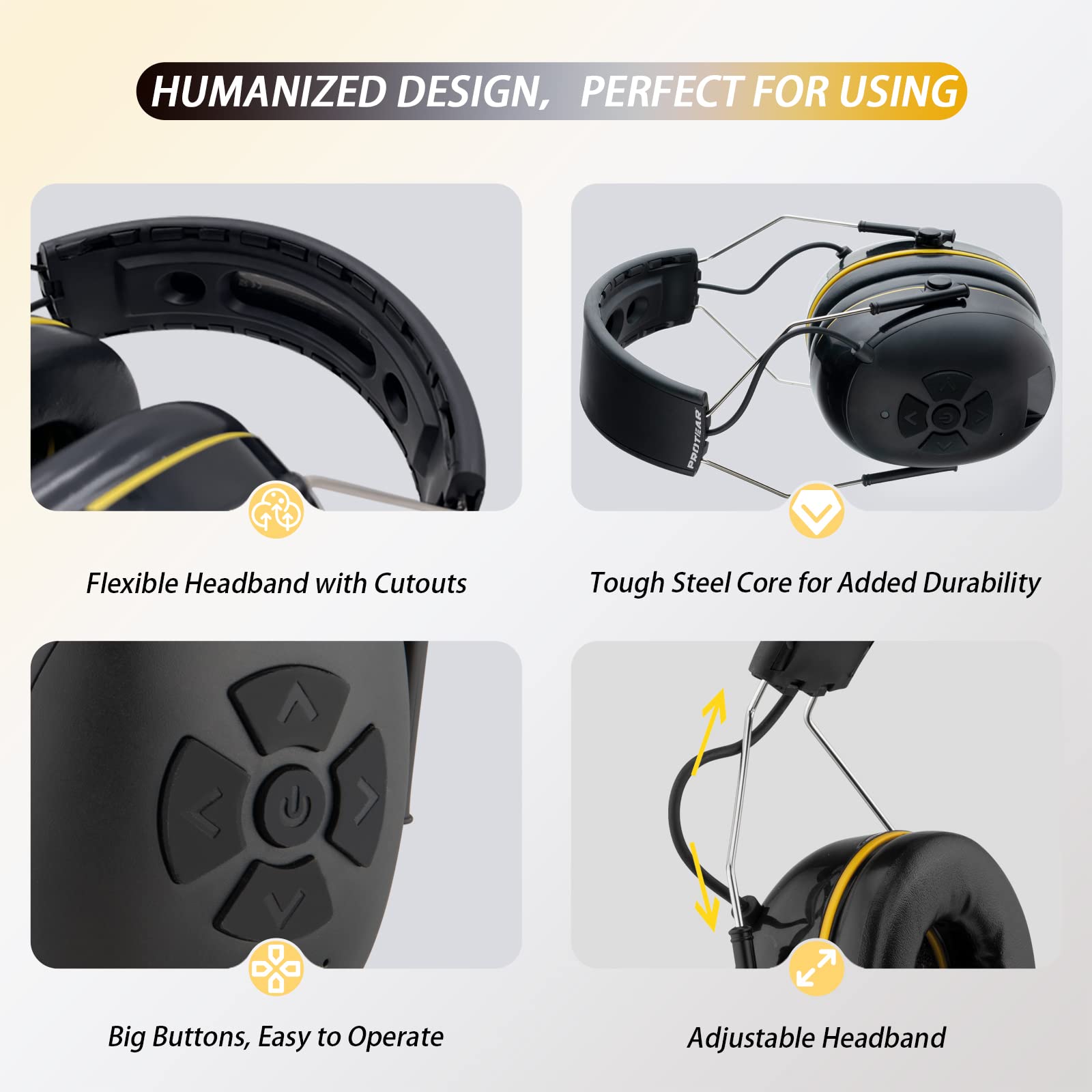 inf protear (Upgraded E6850 Bluetooth Hearing Protection with ...