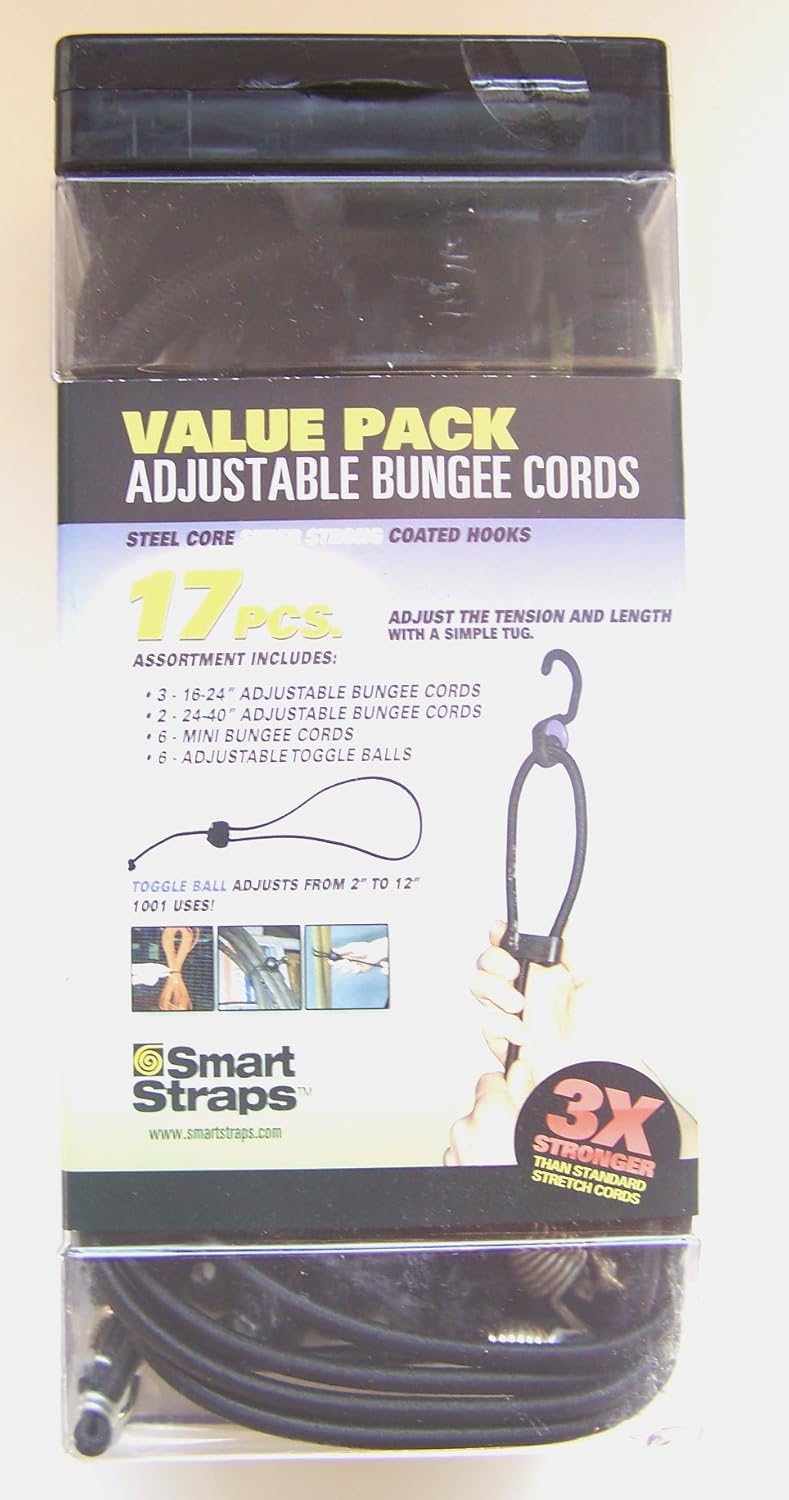 Amazon.com: 17 Piece Adjustable Bungee Cords Value Pack : Cell Phones ...