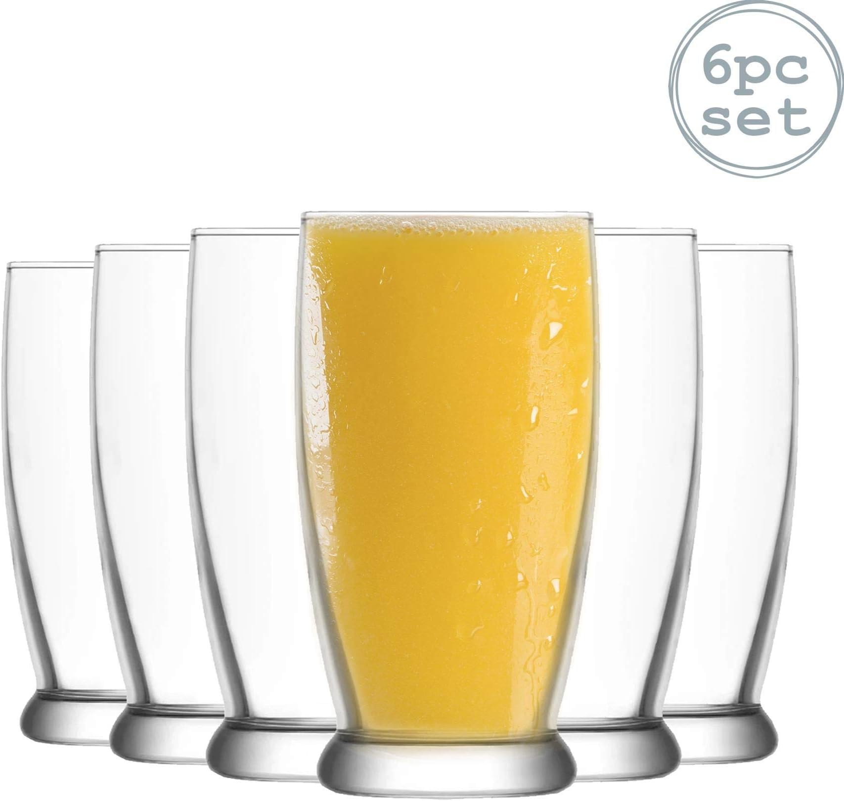LAV Sude Tumbler Glasses - 315ml - Clear - Pack of 6 - Stemless Kitchen ...