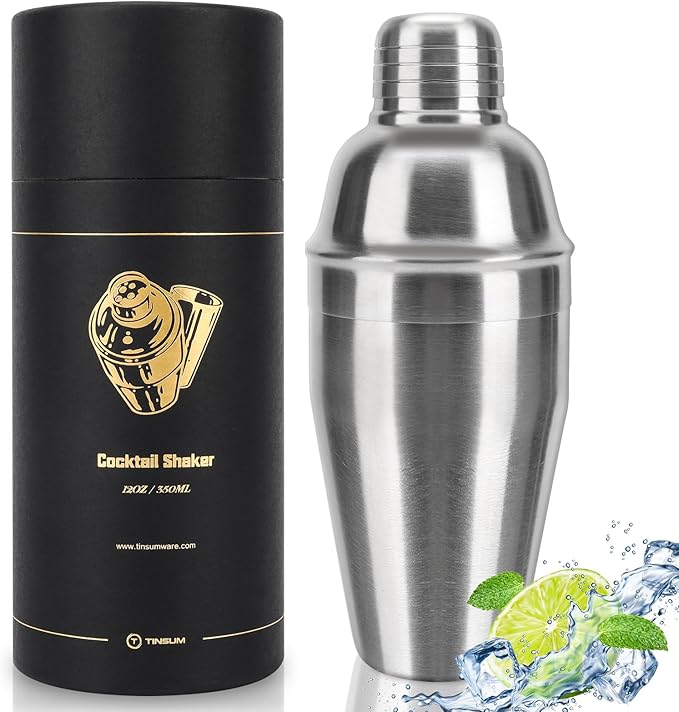 Amazon.com: 12oz Cocktail Shaker with Strainer, Mini Cocktail Shaker ...