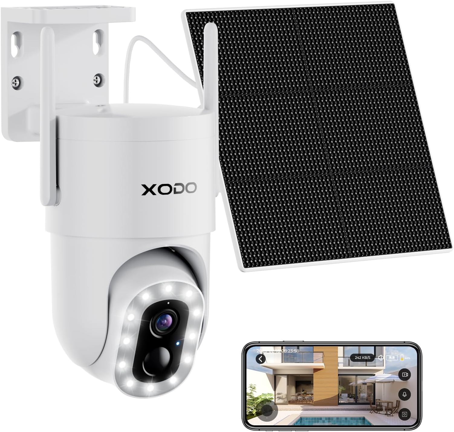 Amazon.com : XODO E15 Solar Security Camera Wireless Outdoor ...