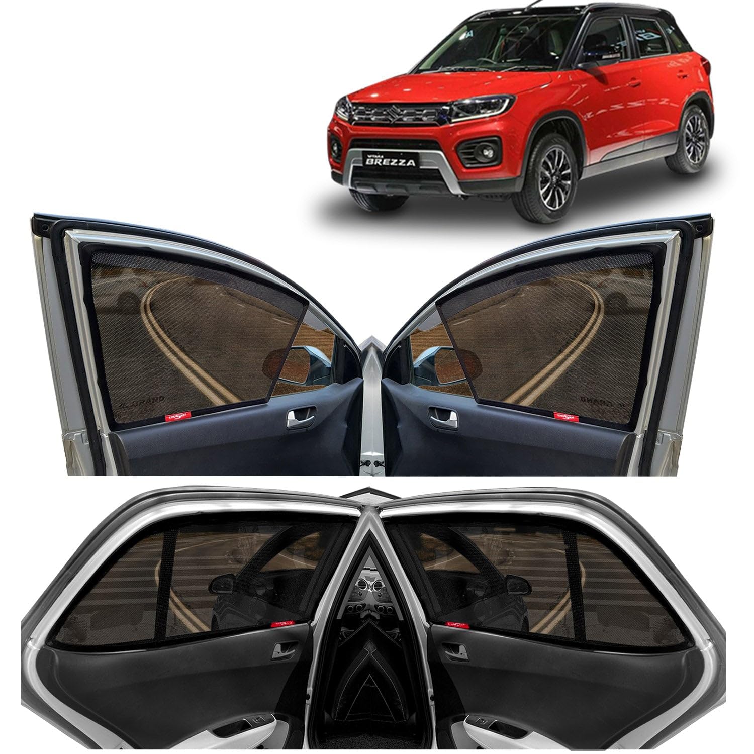 KINGSWAY® Car Side Window Curtain Sun Shades Magnetic Compatible with ...