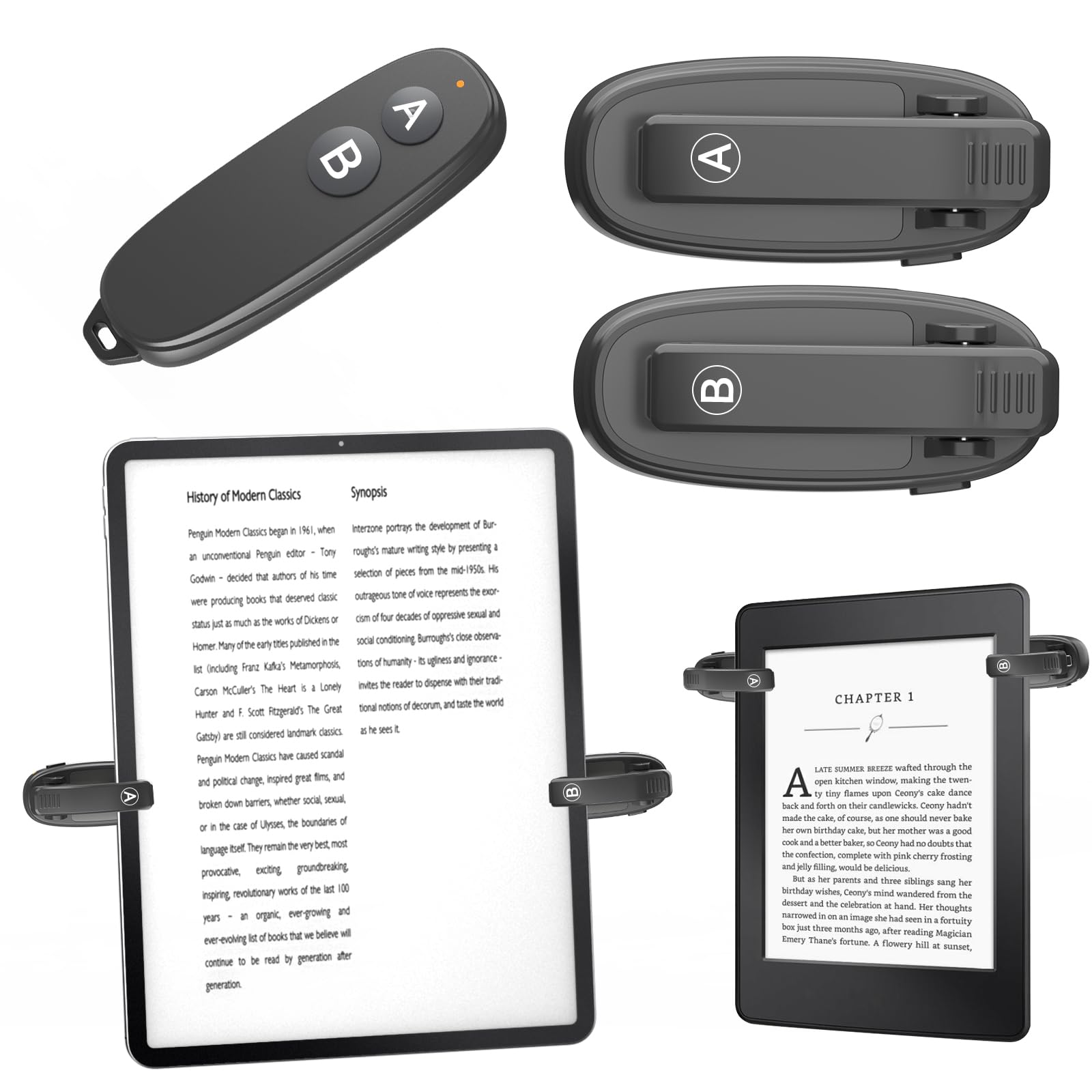 Amazon.com: [2 Clips] Page Turner Remote for Kindle Paperwhite Remote ...