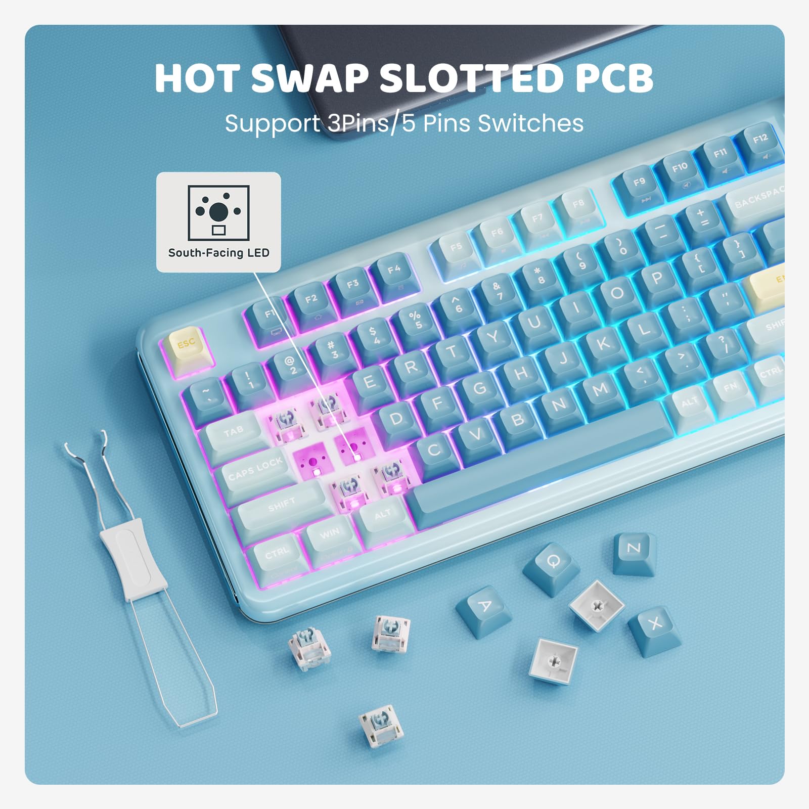 Snapklik.com : KZZI RK Royal Kludge Z98 Wireless Gaming Keyboard, 94 ...