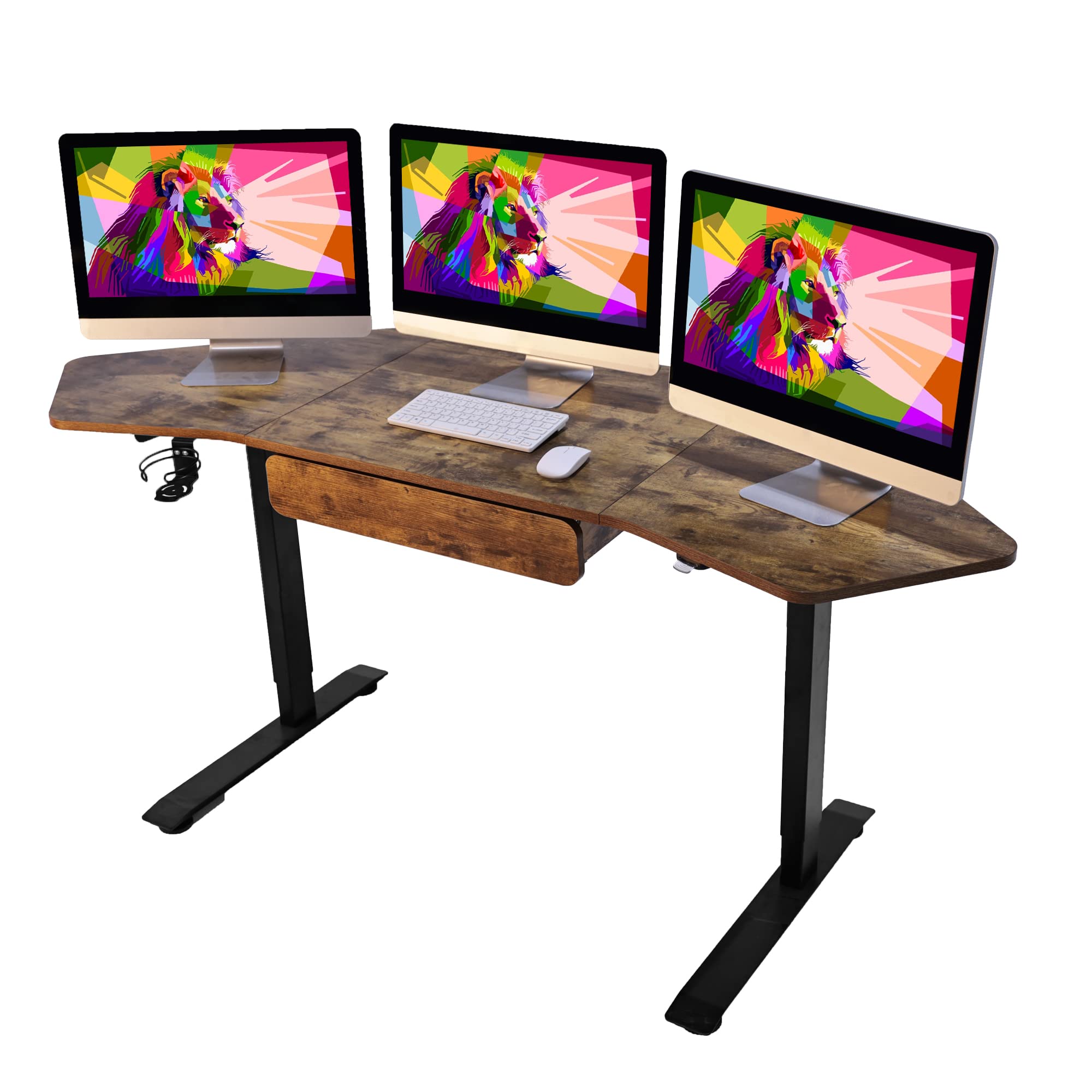 Fromann 71 Inch Height Adjustable Standing Sit Stand Up Desk | Desertcart GB