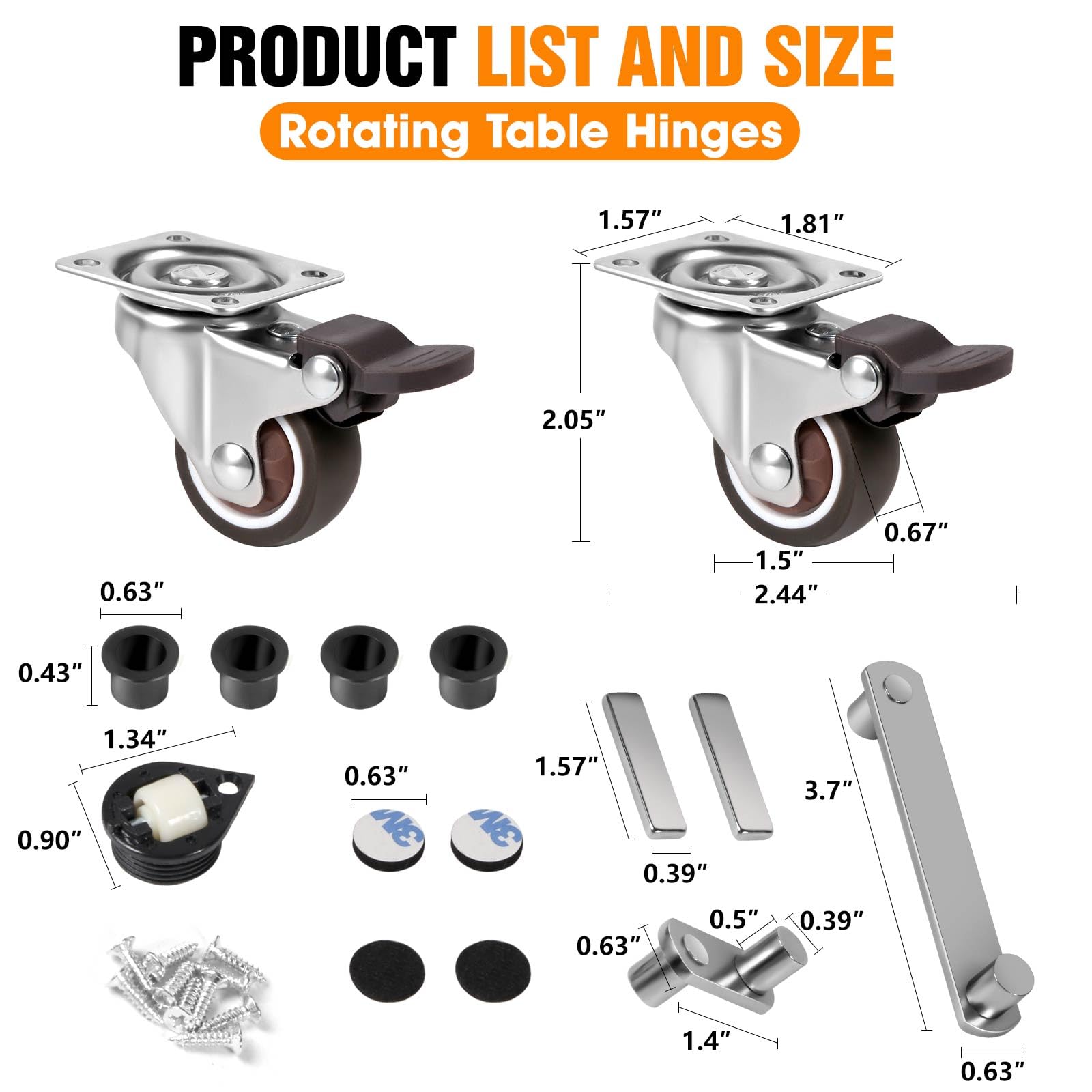 Snapklik.com : Lipshome 90 Rotating Table Hinges For DIY Furniture ...