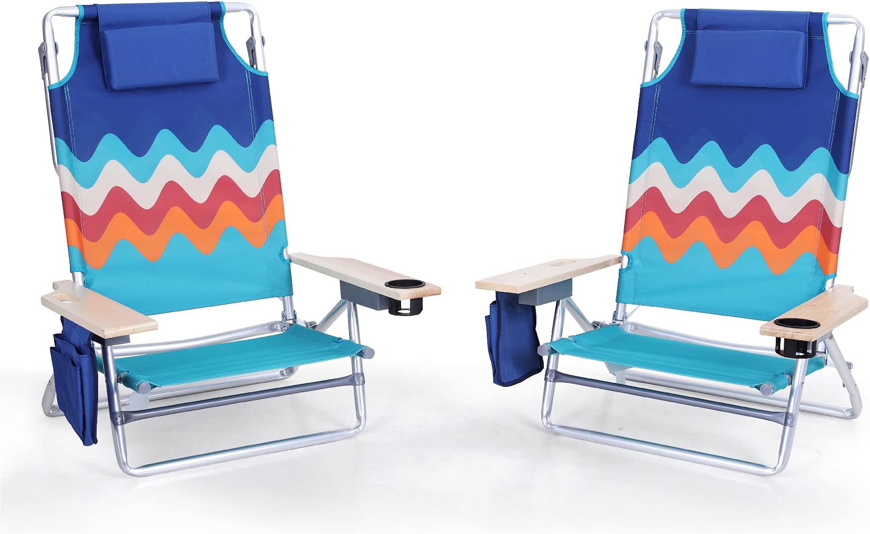 Amazon.com: 4 Position Portable Folding Beach Chair with Canopy ...
