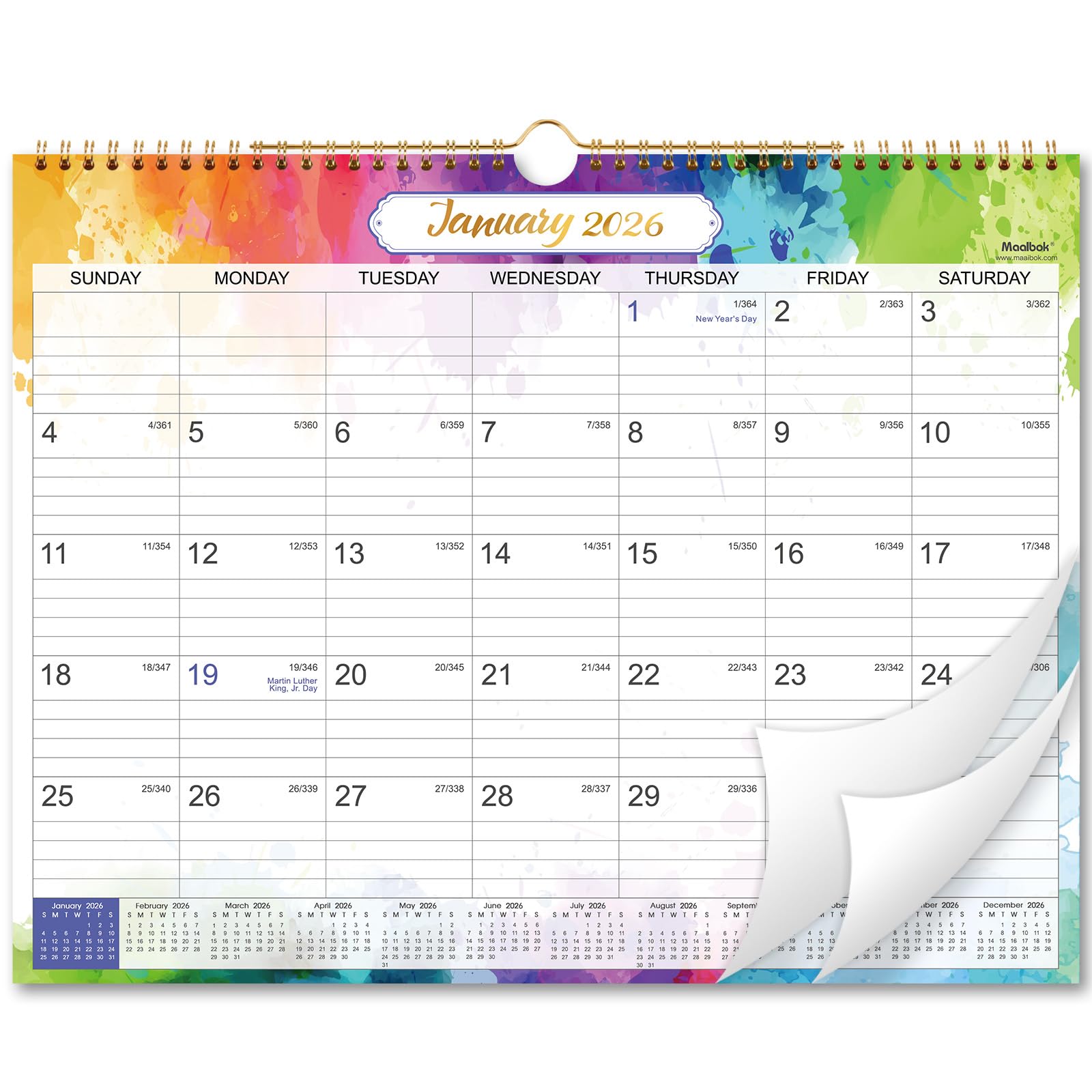 Snapklik.com : 2026 Wall Calendar - 2026 Calendar, 12 Months Wall ...