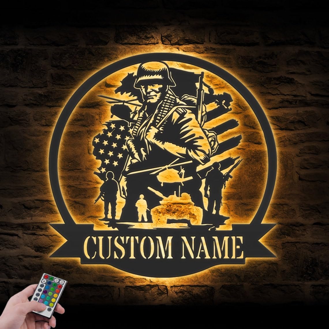 Amazon.com : HAPILO Metal sign,Custom US Soldier Military Metal Wall ...
