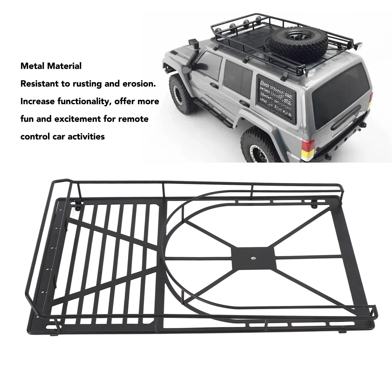1/6 Scale RC Car Accessories RC Car Roof Luggage Rack For Axial SCX6 1/ ...