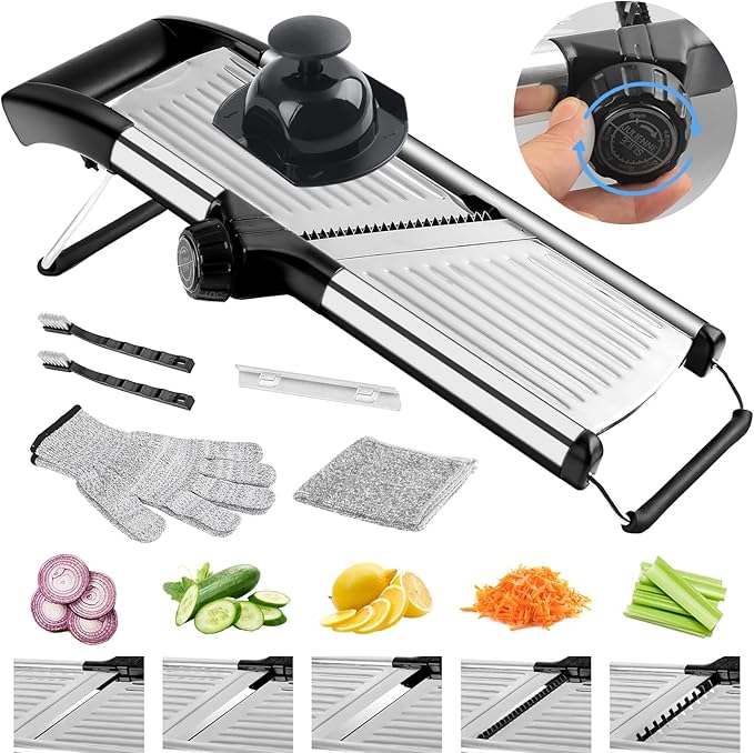 Amazon.com: NIOSAVM commercial Mandoline Slicer,Stainless Steel ...