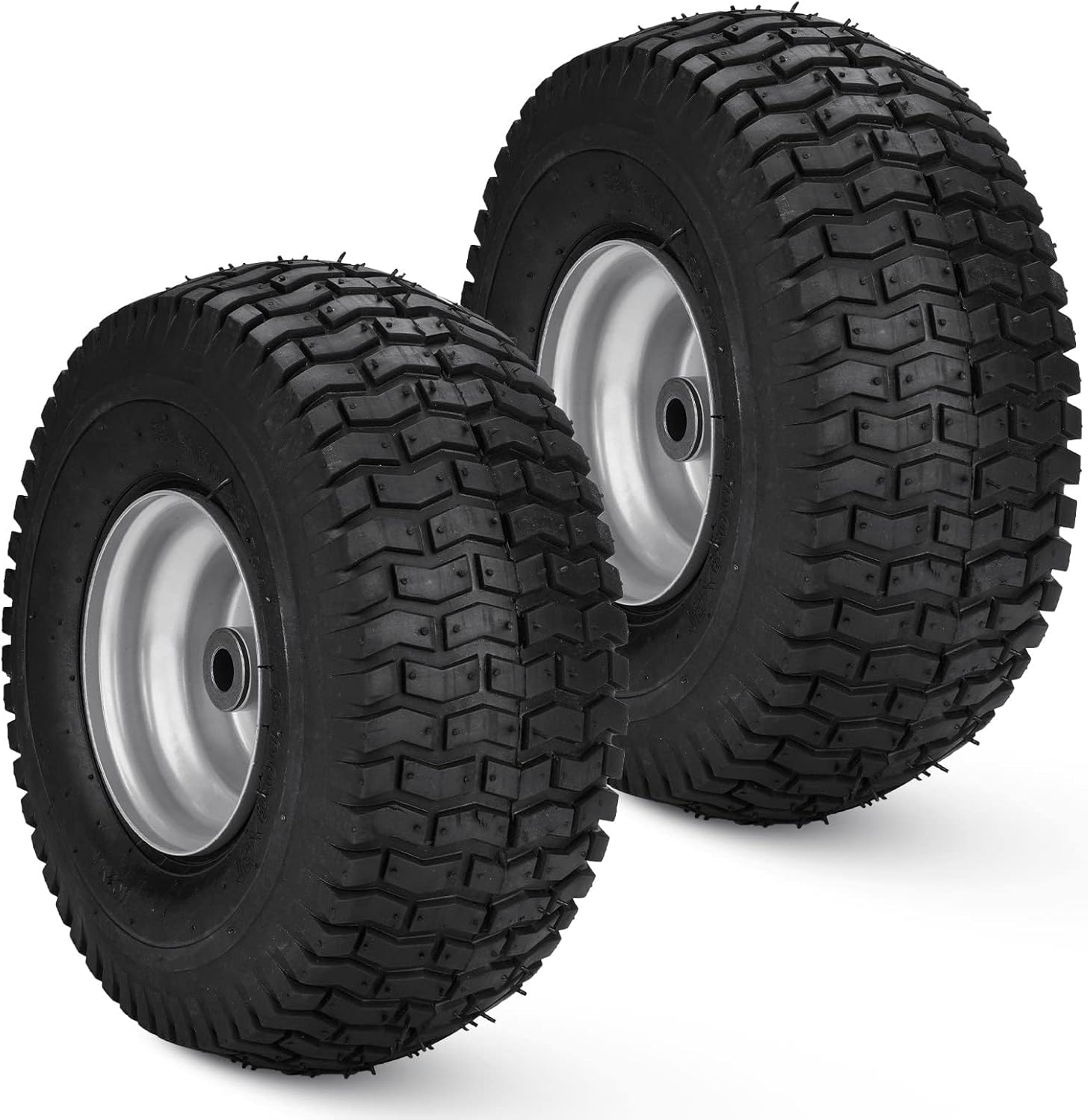 Amazon.com: Mower Front Tires w/Rim 15x6.00-6", 3" Centered Hub, 3/4" Greased Bushing, Turf Tire ...