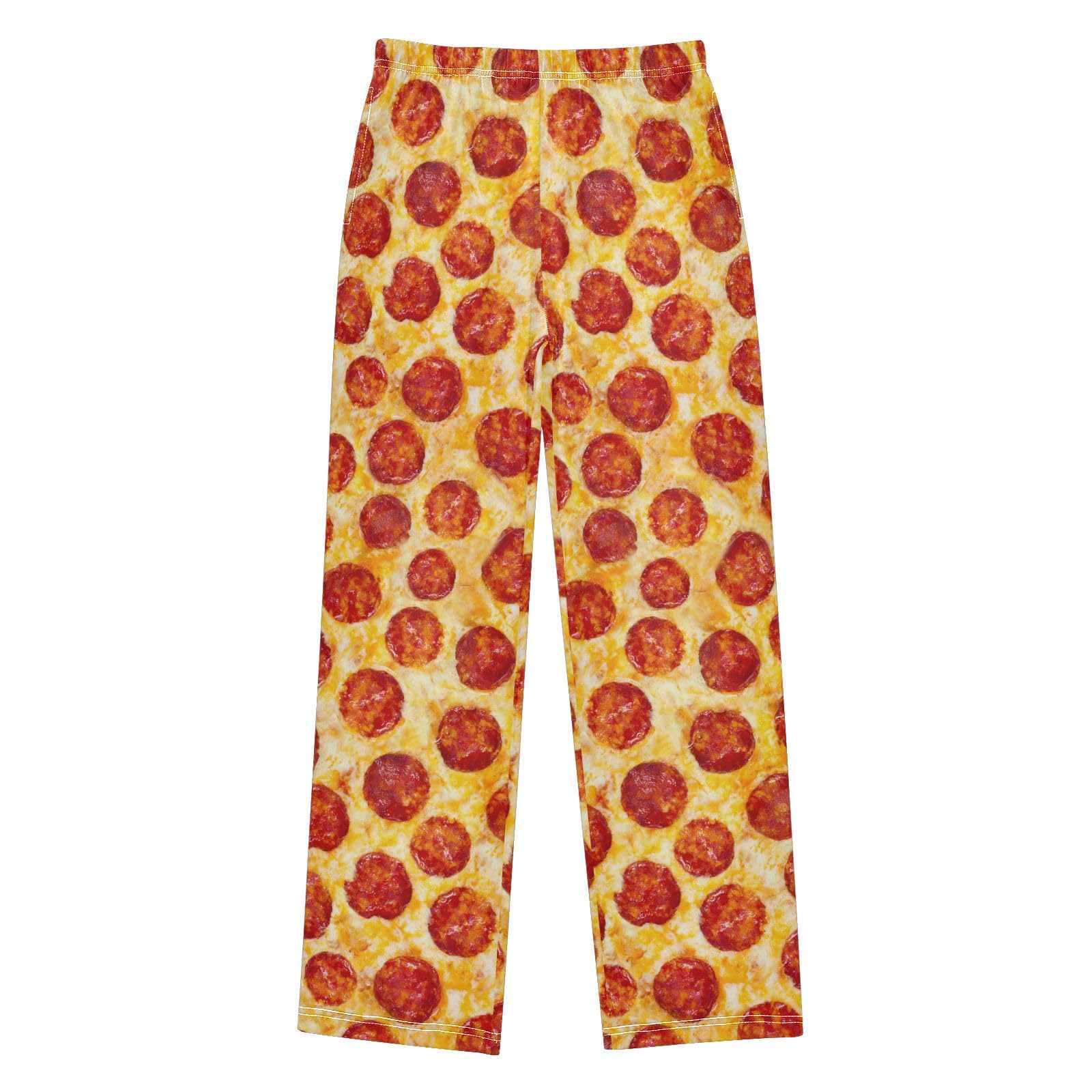 Amazon.com: IHCVHQX Boys Pajama Pants Pizza Pepperoni Pattern Soft ...