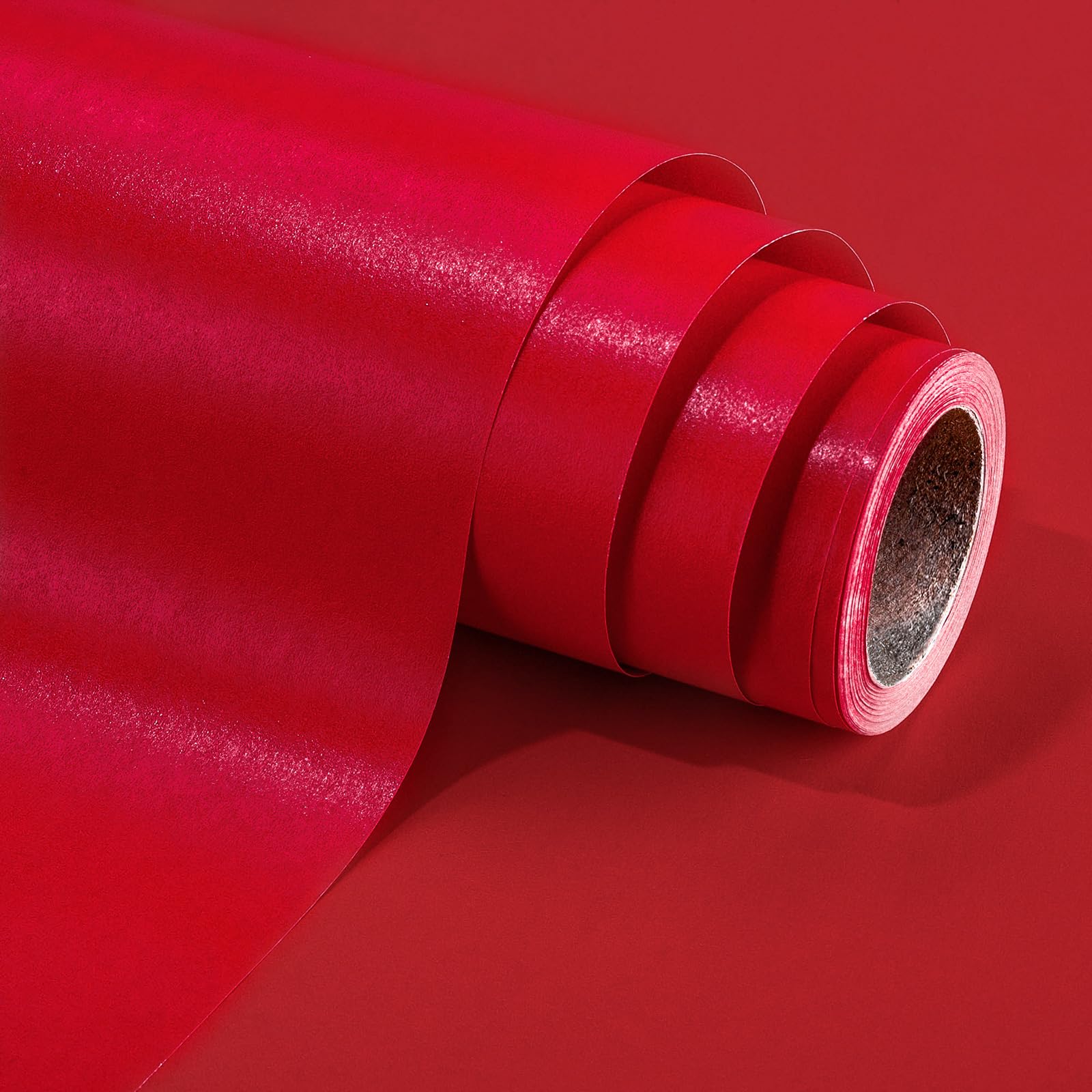 Amazon.com: Yarcony Shimmer Christmas Red Wrapping Paper Roll - 17 ...