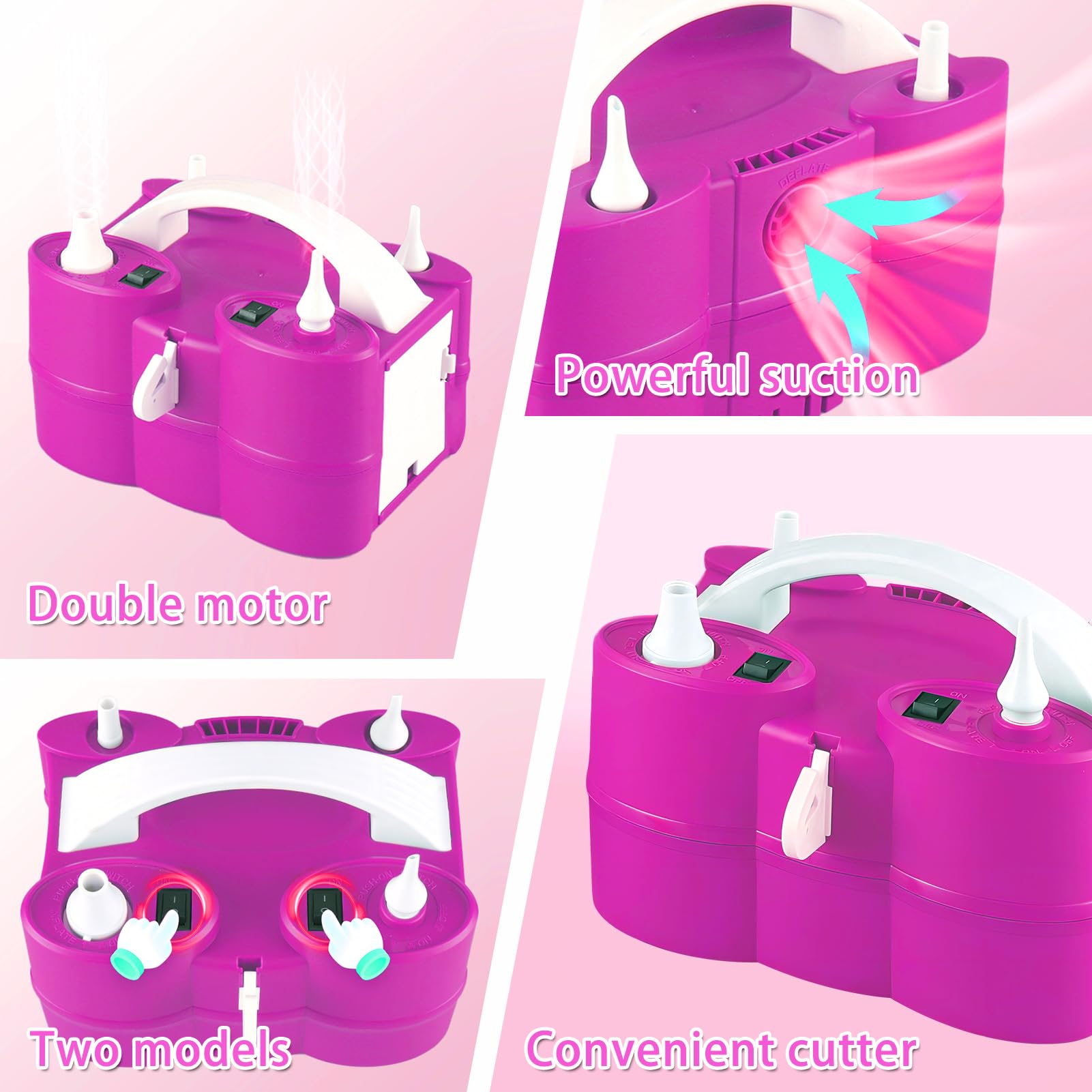 Snapklik.com : Electric Balloon Pump, Air Inflate/Deflate Pump, Double ...