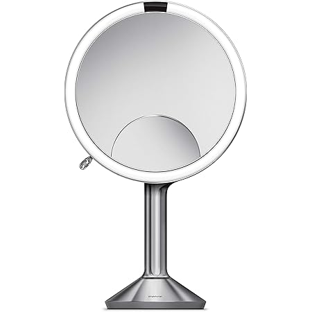 Amazon.com: simplehuman 8" Round Sensor Makeup Mirror with Touch ...