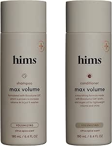 Hims Max Volume Shampoo & Conditioner Pack - Volumizing Shampoo and Conditioner for Men - Citrus ...