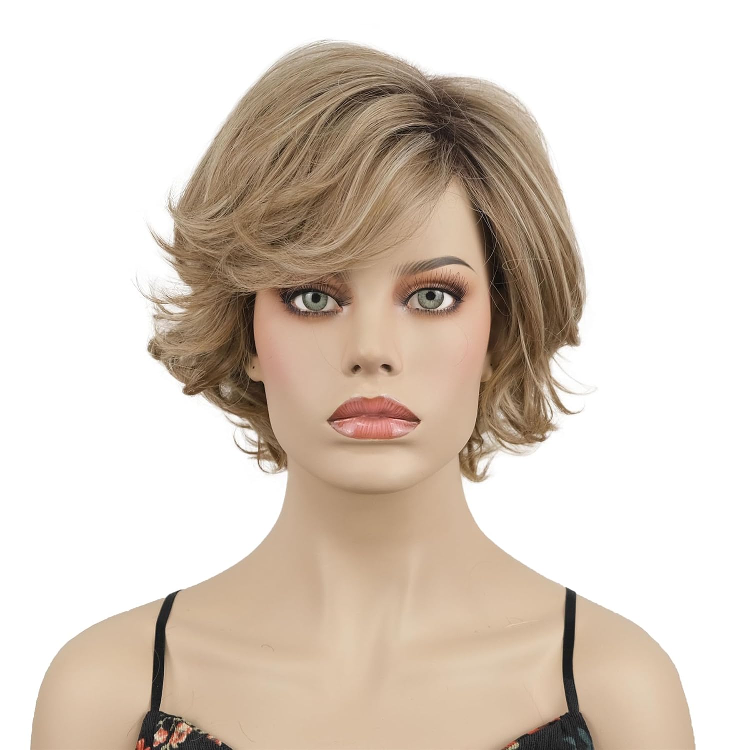 Amazon.com : Aimole Short Curly Synthetic Wigs Women Layered Wig Heat ...