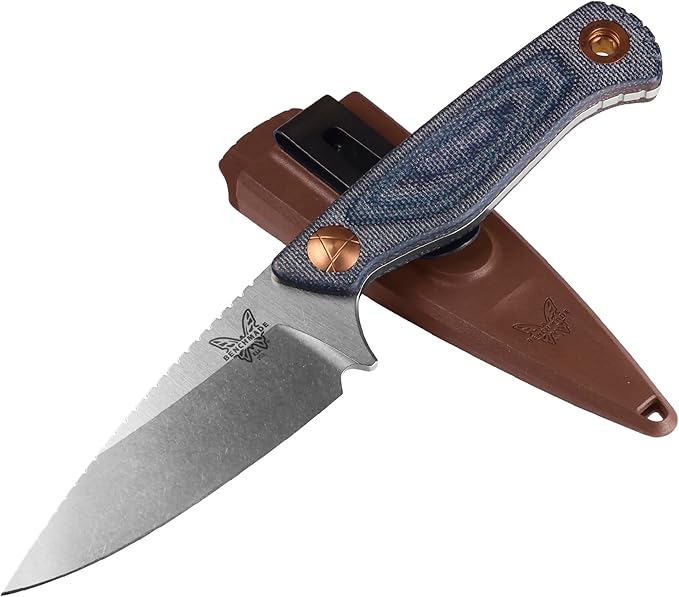 Amazon.com: Benchmade - Dacian Fixed Blade Knife with Blue Denim ...