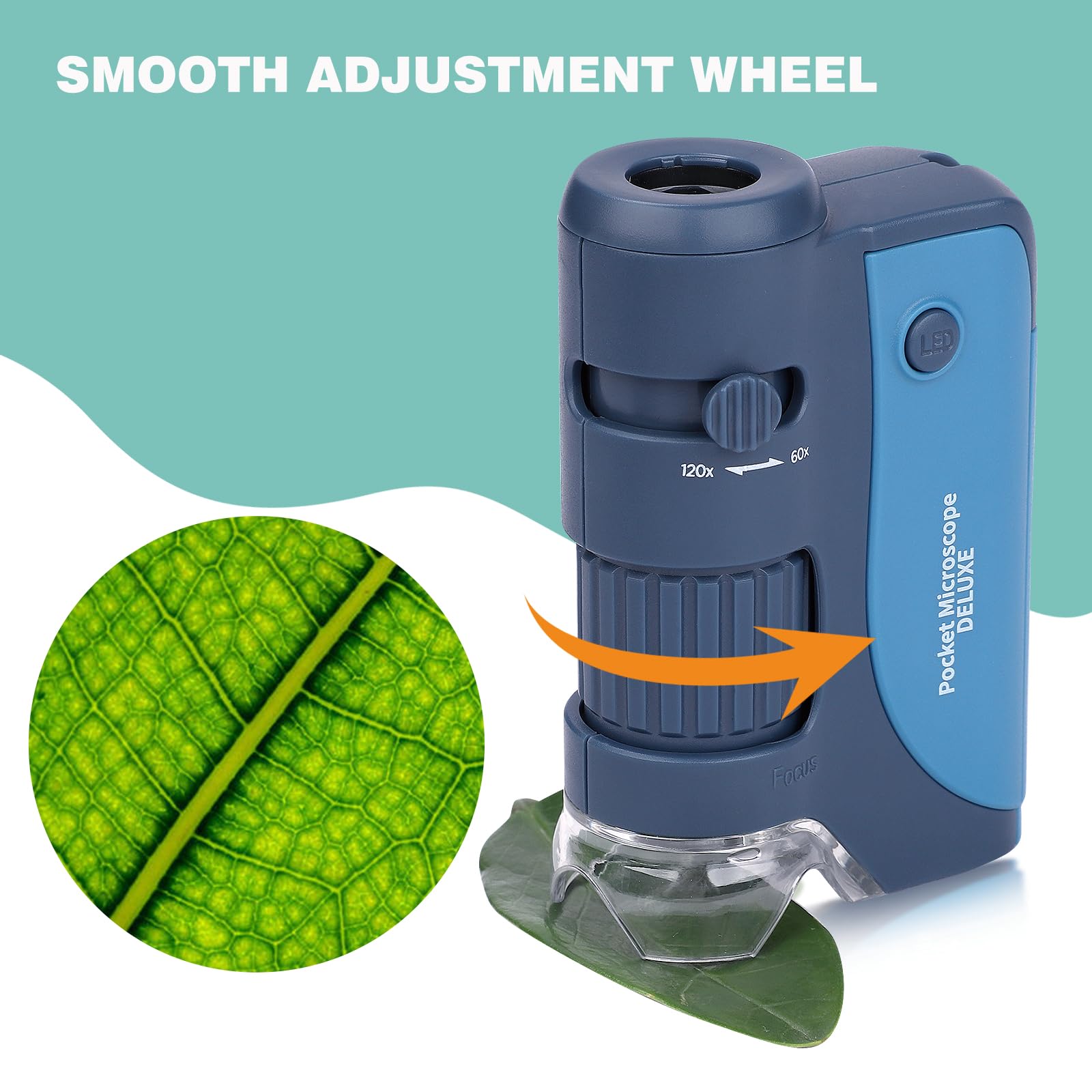 Snapklik.com : Pocket Mini Small Microscope,60x-120x Portable Handheld ...