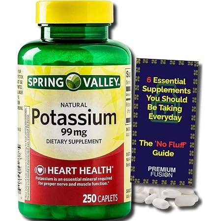 Amazon.com: Potassium Caplets for Heart, Nerve & Muscle Function ...