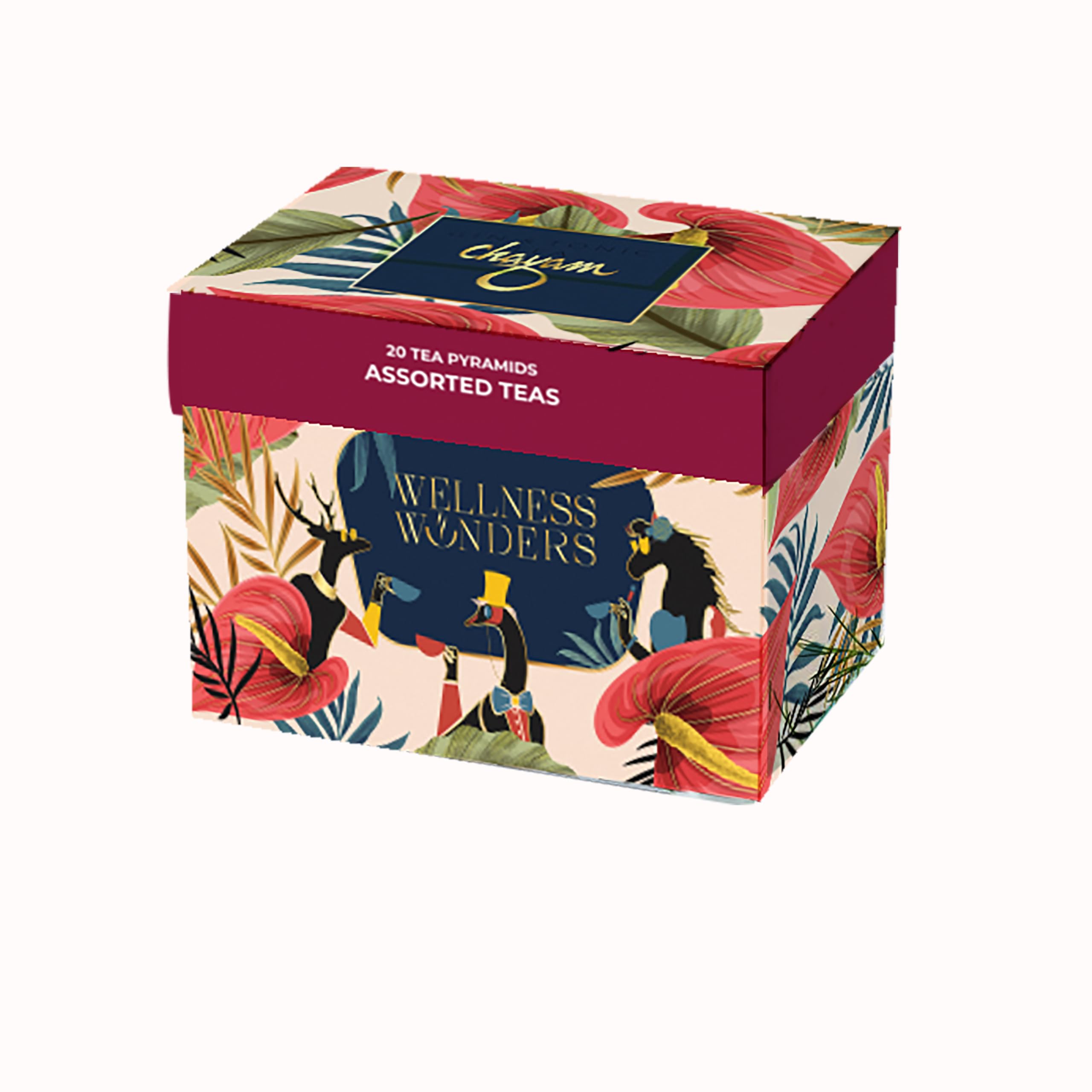 CHAYAM Assorted Green Tea Bags Gift Box, 20 Tea Bags, 5 Flavors ...