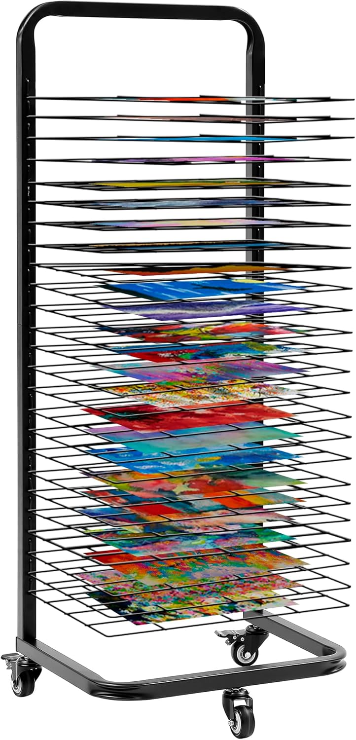 Amazon.com: Art Drying Rack For Classroom, Paper Drying Rack, Art Dryer ...